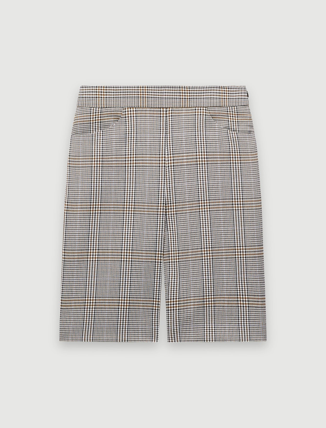 Checked biker shorts